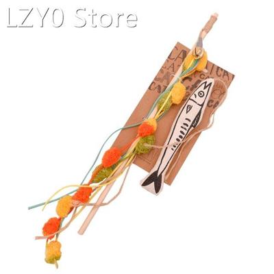 2022 New Interactive Cat Toys Teasers with Tassels Plush Bal