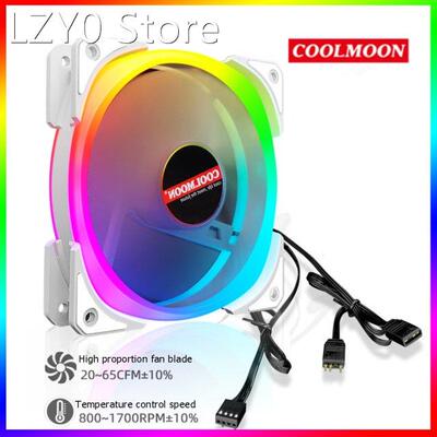 COOLMOON 4Pin PWM 5V 3Pin ARGB Computer Heatsink Cooler Radi