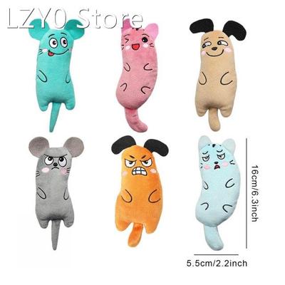 6pcs Teeth Grinding Catnip Toys Funny Interactive Plush Cat