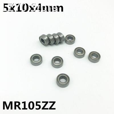 50Pcs MR105ZZ 5x10x4 mm Deep Groove Ball Bearing Miniature B