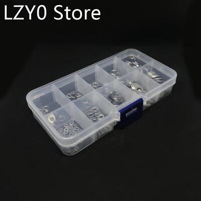 300pcs 304 Stainless Steel Spring Washers Flat Washers Assor