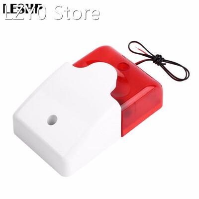 1Sets Wired Strobe Siren Durable 12V Sound Alarm Strobe