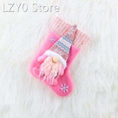 Christmas Stocking Candy Sack Faceless Santa Claus Xmas Tree