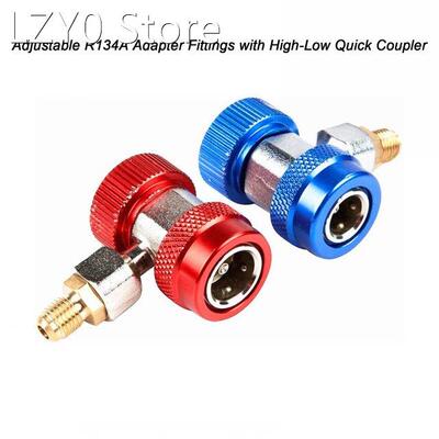 2 Pcs Car air conditioner fluoride converter AC R134A Quick
