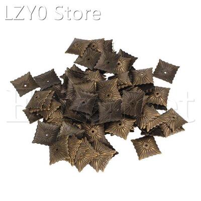50pcs 0.79x0.79 Vintage Square Upholstery Nails Tacks Stu