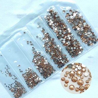 Nail Design Crystals AB 1584pcs Multi-size Glass Nail Rhines
