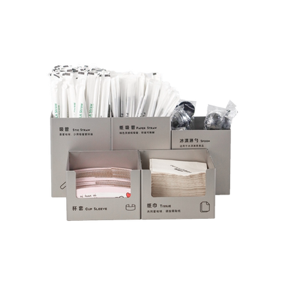 奶茶收纳盒不锈钢五件套桌面