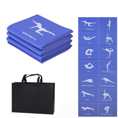 PVC Foldable Yoga Mat Exercise Pad Thick Non-slip Folding Gy