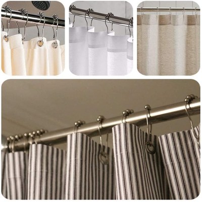 Curtain Poles Shower Rod Hook Hanger Sliver Color Plastic Ri