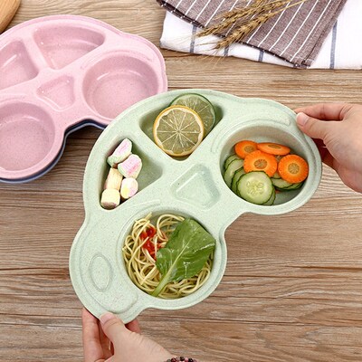 Baby Feeding Food Tableware Cartoon  Kids Dishes Vegetabl