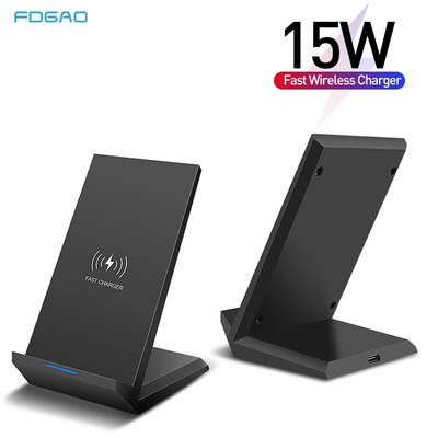 FDGAO 15W Fast Wireless Charger Stand USB C Qi Quick Chargi