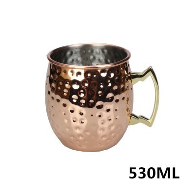 Cocktail Glass Stainless Steel Copper Hammer Point Mug Coffe