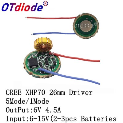 Cree XLamp XHP70 XHP70.2 6V LED Driver 26MM Input DC6V-15V O