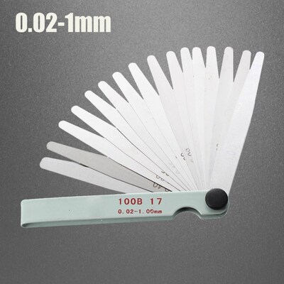 17 Blades Feeler Gauge Metric  Filler 0.02-1.00mm Gage Me