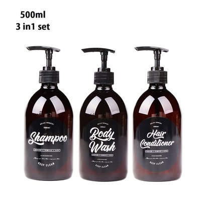 3 in 1 set Soap Dispenser for Shampoo Body Wash Hair Conditi