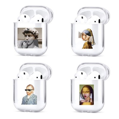 Funny Case For Airpods Transparent Bluetooth Headphone Prot