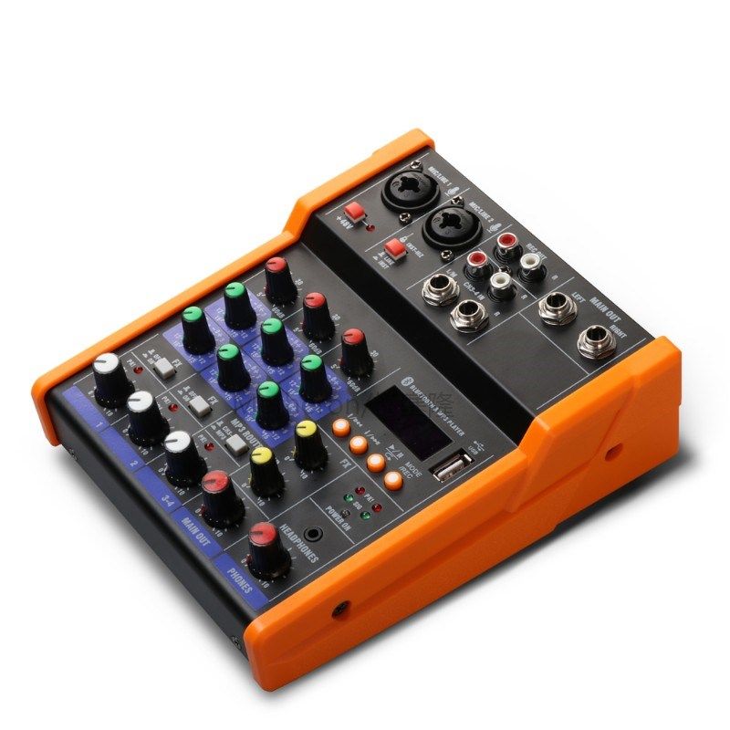 4 Channel Mixer audio Bluetooth MP3 Stereo mixer recording L_虎窝淘