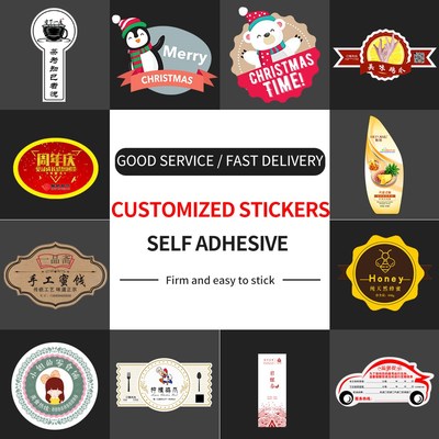 Stickers printing  trademark custom advertising label seal l