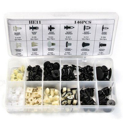 12 Types Mixed Car Rivet Retainer Screw Fastener 146PCS Univ