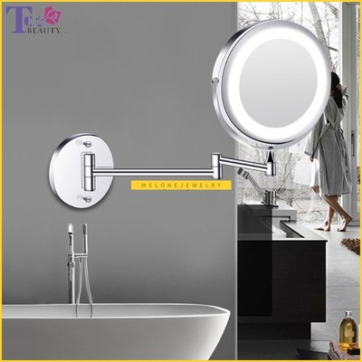 Wall Mounted Bathroom Mirror Led Makeup Mirror 1X/5X Magnifi