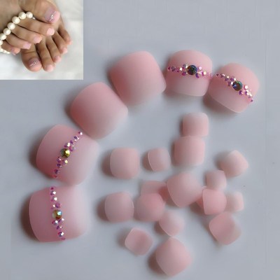 24Pcs Fashion Red/Black/Pink Matte Rhinestone Decoration Pr