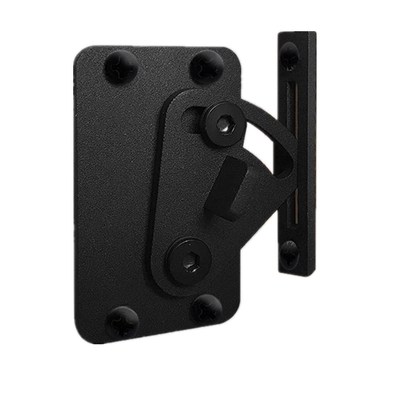 LWZH Black bon Steel Sliding Wood Latch Gate Lock Privacy Lo