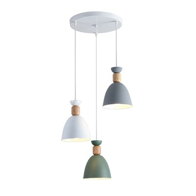 Nordic modern minimalist restaurant macaron color lamps Hot