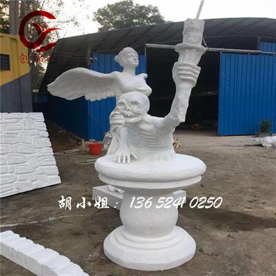 现货出售玻璃钢鬼手模型雕塑游乐场鬼屋设计恐怖石棺石门雕塑摆件