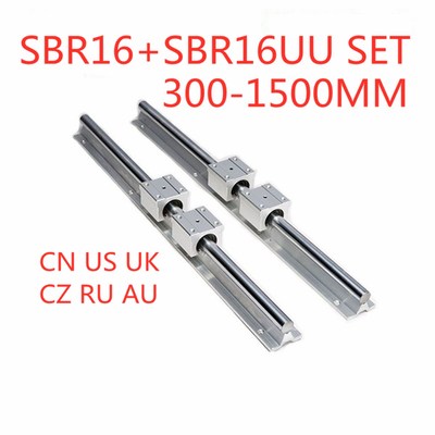 2Pcs SBR16 Linear Rail Guide 300 400 500 600 1000 1200 1500m