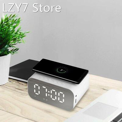 BT-5100 Digital Clock Sound Box Wireless Charger Desk Clock