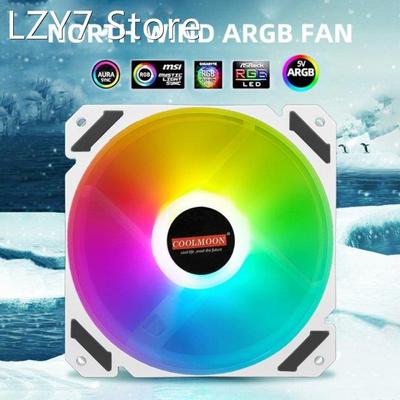 Coolmoon 120mm PWM ARGB PC Case Fan Quiet 4 Pin Addressable