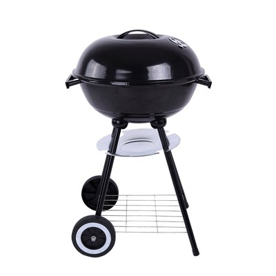 Trolley 17'' Metal Charcoal BBQ Grill Pit Outdoor Camping Co