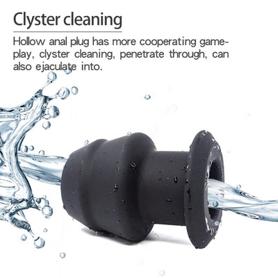 Adult Diary Anal Shower Hollow Butt Plug Enema Prostate Mas