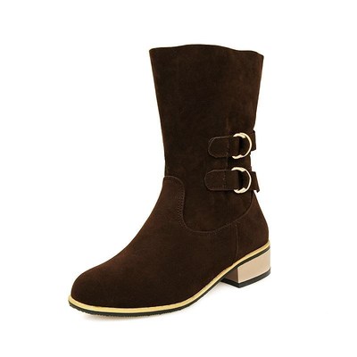 Women Knee Boots Autumn Winter Ladies Boots中筒女靴秋平跟鞋