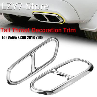 1 Pair Stainless Steel Car Rear Styling Rline Tail Throat Ex