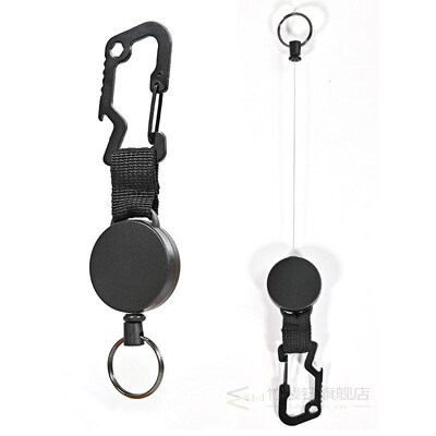 Retractable Keychain Key Ring ID Badge Holder Metal with Ste