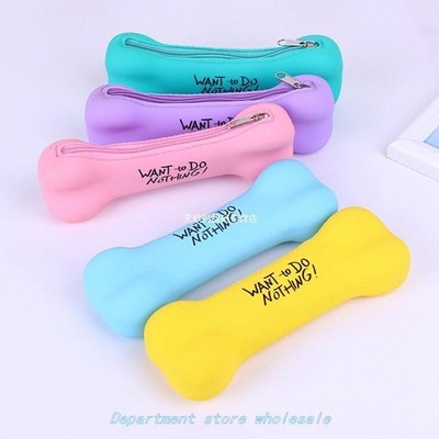 Boutique Bone Pen Pencil Cases Stationery Storage Zipper Bag