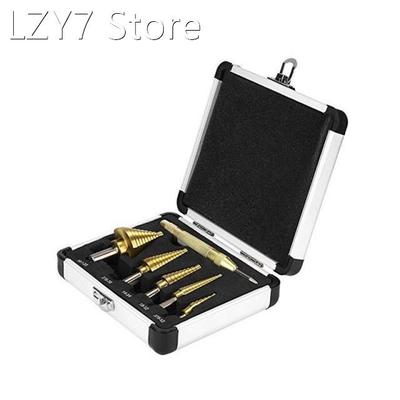 6pcs HSS Cobalt Step Drill Bit Set Multiple Hole 50 Sizes Wo
