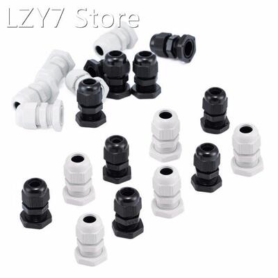 10pcs PG9 Black White Cable Glands Mayitr Waterproof Plastic