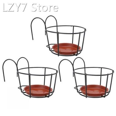 3PCS/Set Balcony Flower Rack With Pallet Hanging Green Plant