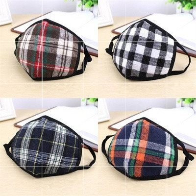 New Win Warm Anti-dust Wind plaid Mouth Muffle Mask