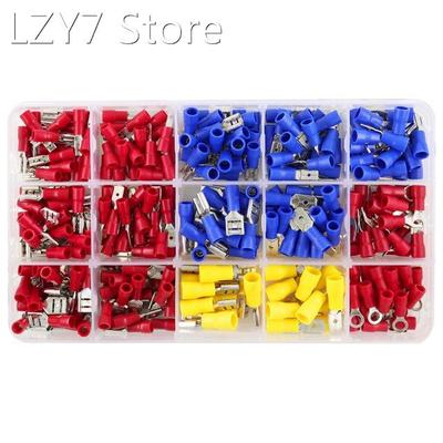 280pcs/Set Cable Lugs Assortment Kit Wire Flat Female and Ma