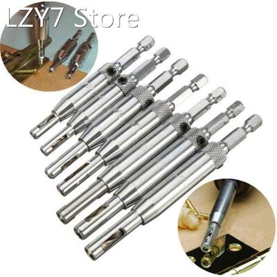 4Pcs Center Drill Bit Doors Self Centering Hinge Tapper Core