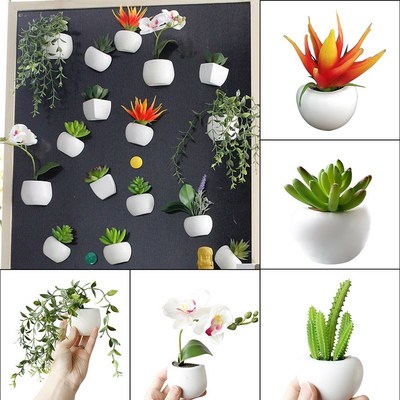Fridge Sticker Home-Wall-Decor Succulent Plant 3d Bouquet