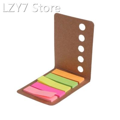 5 Pads/Pack Kraft Paper Cover Candy Color Sticky Notes Page
