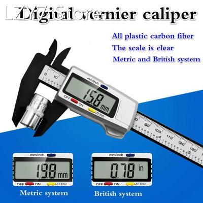 Plastic Carbon fibre Digital Caliper 6 inch Electronic Verni