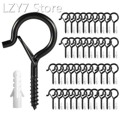 40 Pcs Household Ceiling Screw Hooks Lamp Holder Hooks Suita