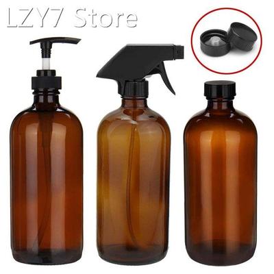 Brown Glass Soap Dispenser 250ml 500ml Bathroom Delivery Bot