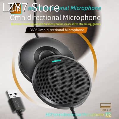 K1KF AUX 3.5MM Type-C USB Conference Microphone Omnidirectio