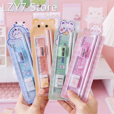 5 Pcs/setPupils Pencil Eraser Pencil Sharpener Ruler Student